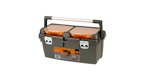 Plastic tool box 600x305x295mm 37L metallic latches BAHCO